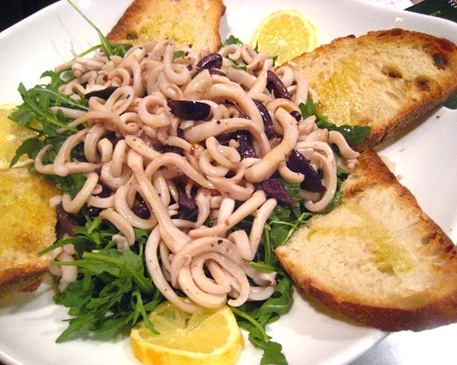 Calamari "Noodles" w/ Arugula & Olives